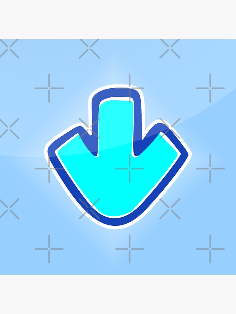 "Friday Night Funkin' (FNF) Down Arrow" Sticker for Sale by ...