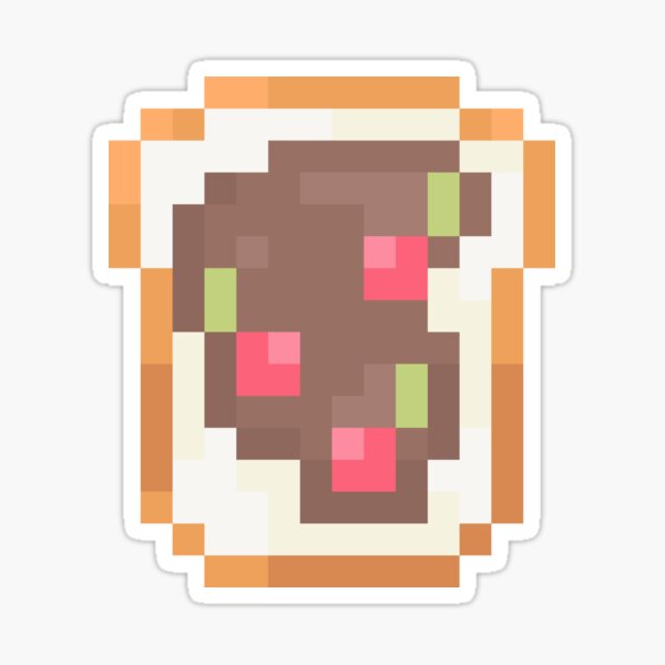 "Pixel Art Toast With Chocolate" Sticker for Sale by TakoyakiTech ...