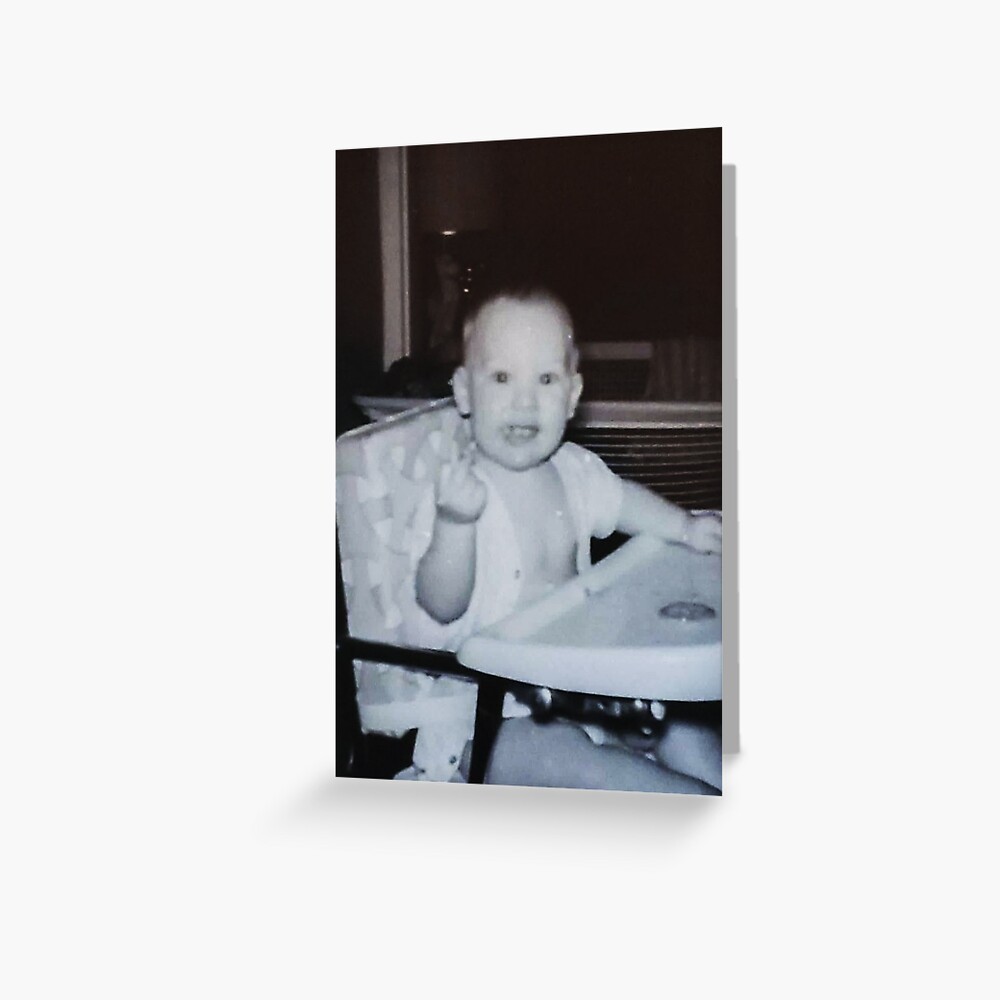 "Baby flips the bird" Greeting Card for Sale by SamuraiArt | Redbubble