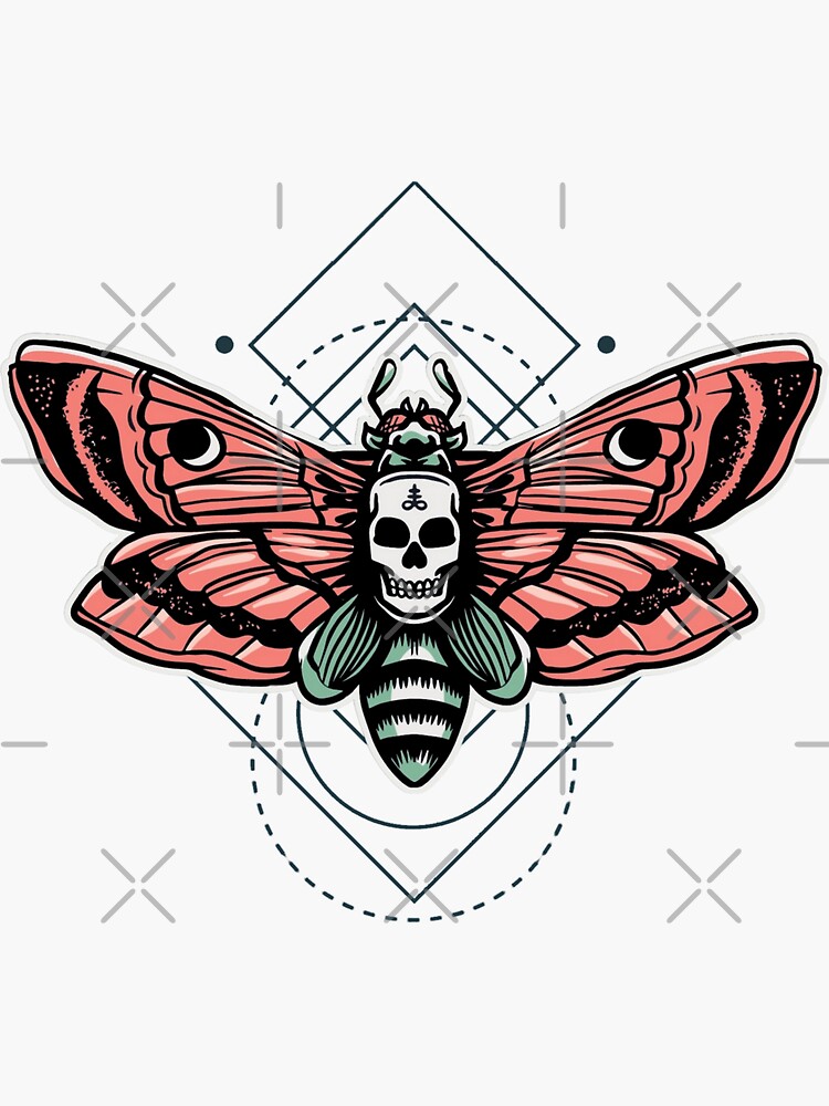 "Surreal Death Moth Dark art - Special Gift For Moths lovers " Sticker ...