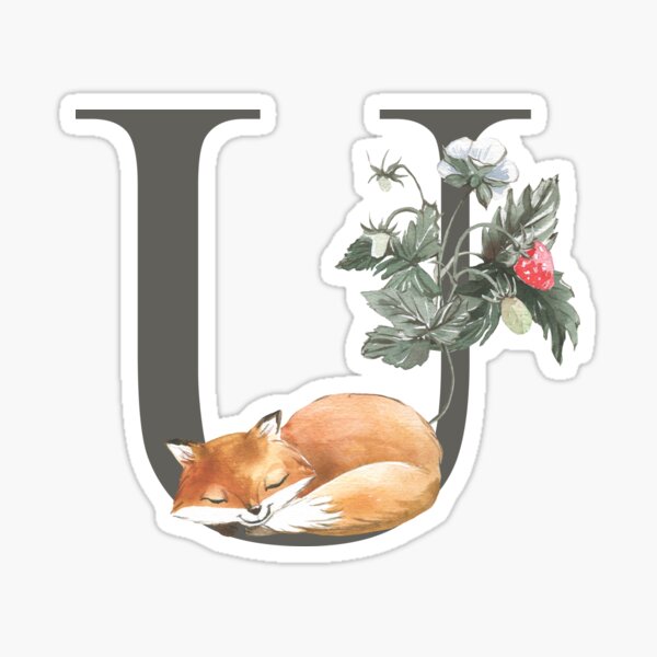 "Alphabet U" Sticker for Sale by Triffy-Jiffy | Redbubble