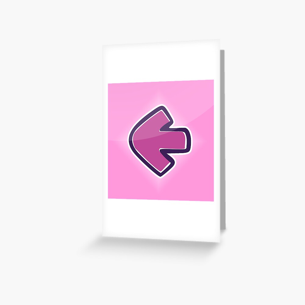 "Friday Night Funkin' (FNF) Left Arrow" Greeting Card by FlammenThePyro ...