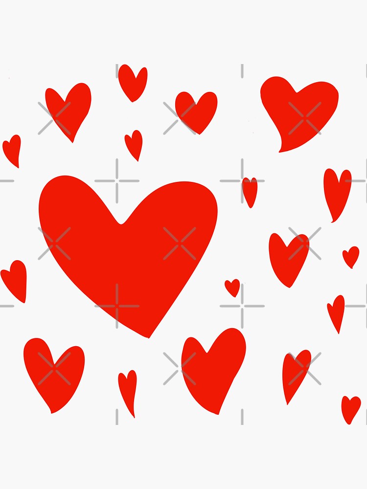 "Red Heart Sticker" Sticker for Sale by palmiiie | Redbubble