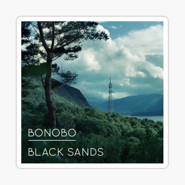 "Bonobo Black Sands" Sticker for Sale by BubbleMeTender | Redbubble