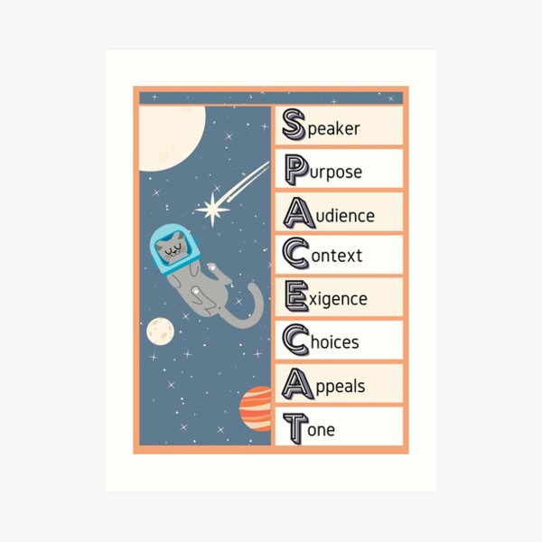 "SPACECAT Rhetorical Analysis Poster" Art Print for Sale by ...