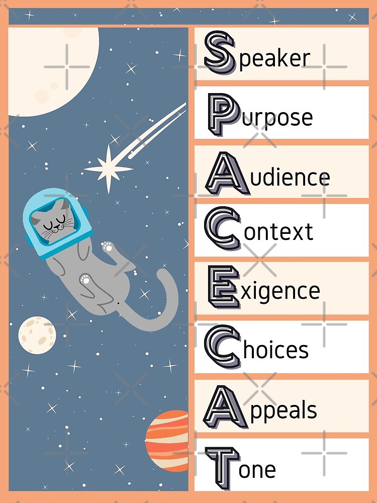 "SPACECAT Rhetorical Analysis Poster" Art Print for Sale by ...