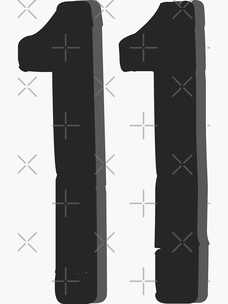 "Number eleven" Sticker for Sale by Rayner21 | Redbubble