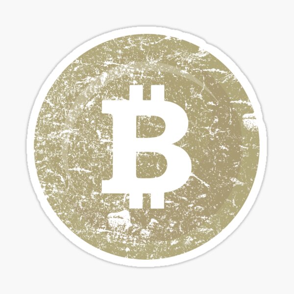 "Vintage Bitcoin Logo" Sticker for Sale by Well-Merch | Redbubble