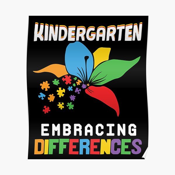 "kindergarten embracing differences " Poster for Sale by cartrica ...