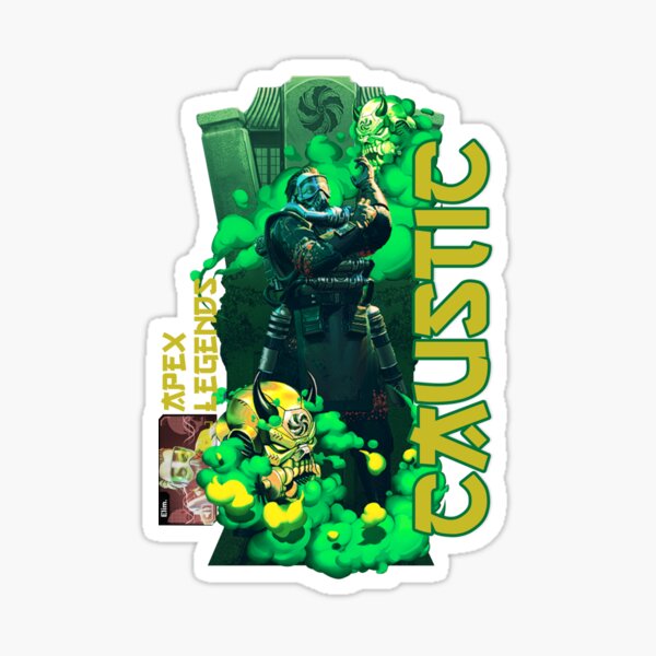 "Caustic Apex Legends Flag" Sticker for Sale by ToxicMonkeys09 | Redbubble