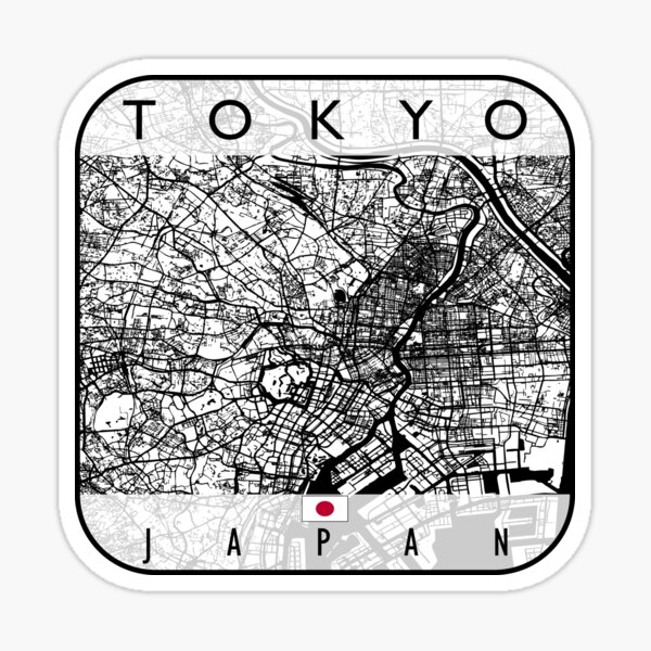 "TOKYO MAP JAPAN" Sticker for Sale by hatimelhag | Redbubble