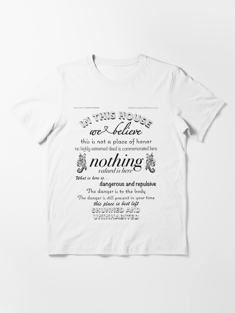 "Long-time nuclear waste warning message for the home" T-shirt for Sale ...