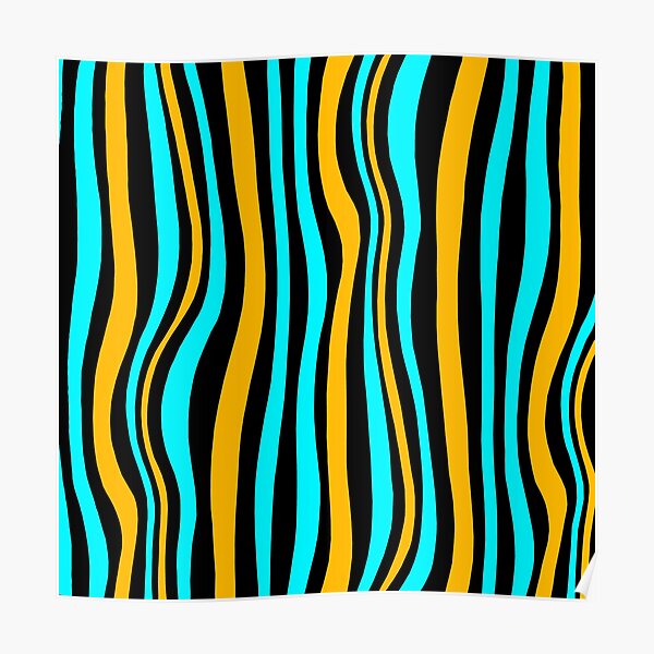 "Wobbly lines Island Sea, orange and black color" Poster for Sale by ...