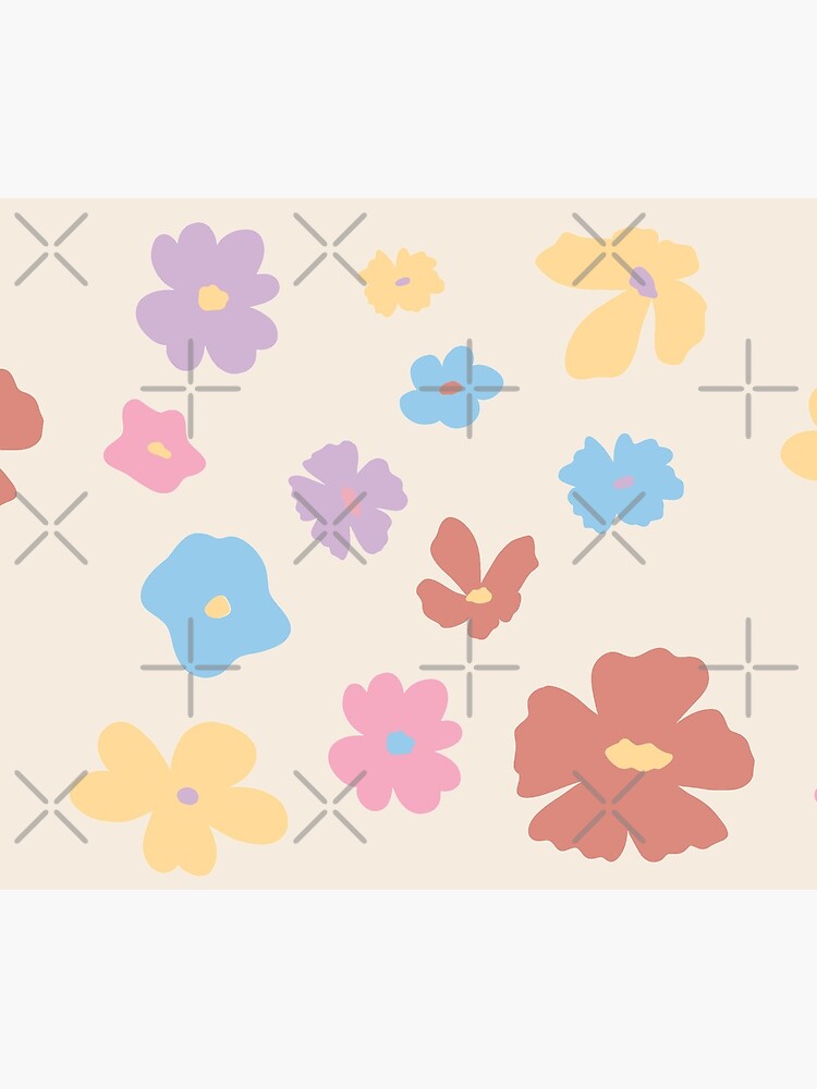 "danish pastel flower pattern, danish pastel sticker set" Mouse Pad for ...