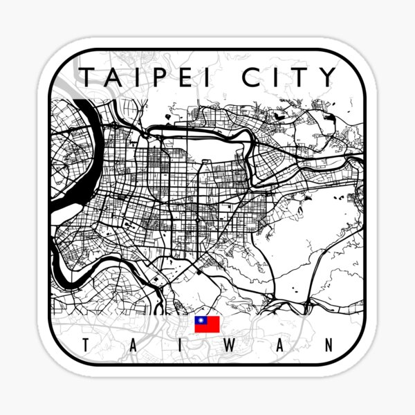 "TAIPEI MAP TAIWAN" Sticker for Sale by hatimelhag | Redbubble