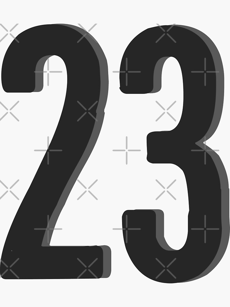 "Number 23" Sticker for Sale by Rayner21 | Redbubble