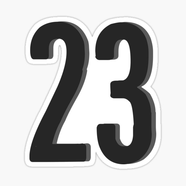 "Number 23" Sticker for Sale by Rayner21 | Redbubble