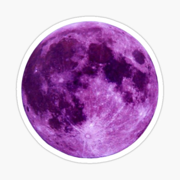 "Purple moon" Sticker for Sale by Nyx-Chaos | Redbubble
