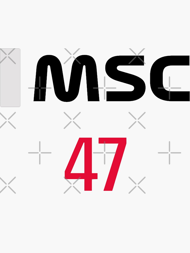 "47 MSC" Sticker by bonatina | Redbubble