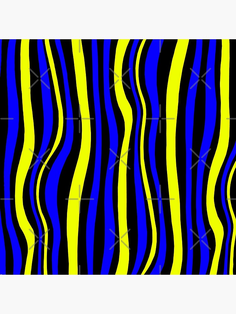 "Wobbly line blue, yellow, and black" Poster by StriclyBusiness | Redbubble
