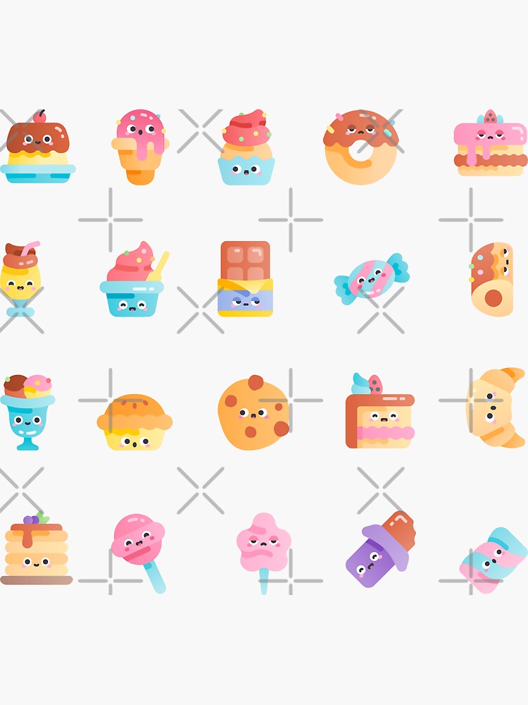 "Kawaii Cute Sweets - Sticker set" Sticker for Sale by Haygoodies ...