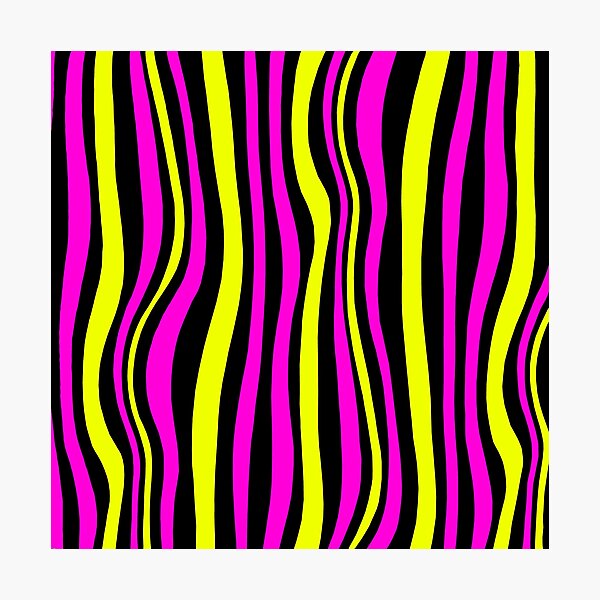 "Wobbly line purple, yellow, orange and black" Photographic Print by ...