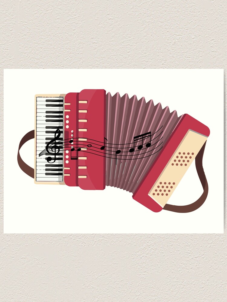 Lámina artística «Divertido Acordeón, Bandera Mexicana Acordeón Aéreo ...