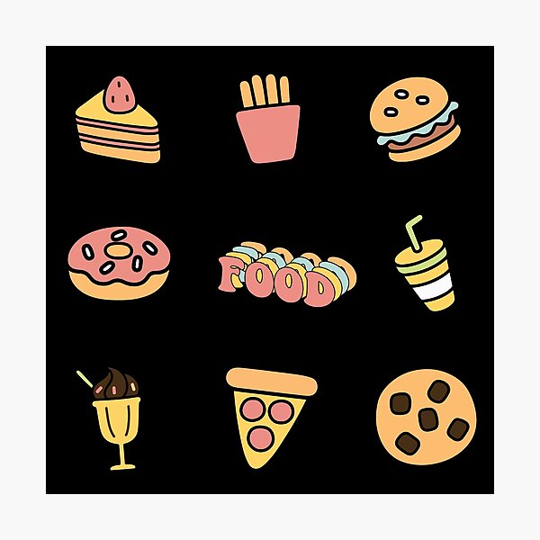 "Junk Food Doodle Pack / Cute Junk Food / Junk Food doodle / Doodle's ...