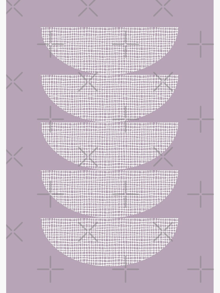 "Mid Century Modern White Semi-Circles Pattern on Lavender Purple ...