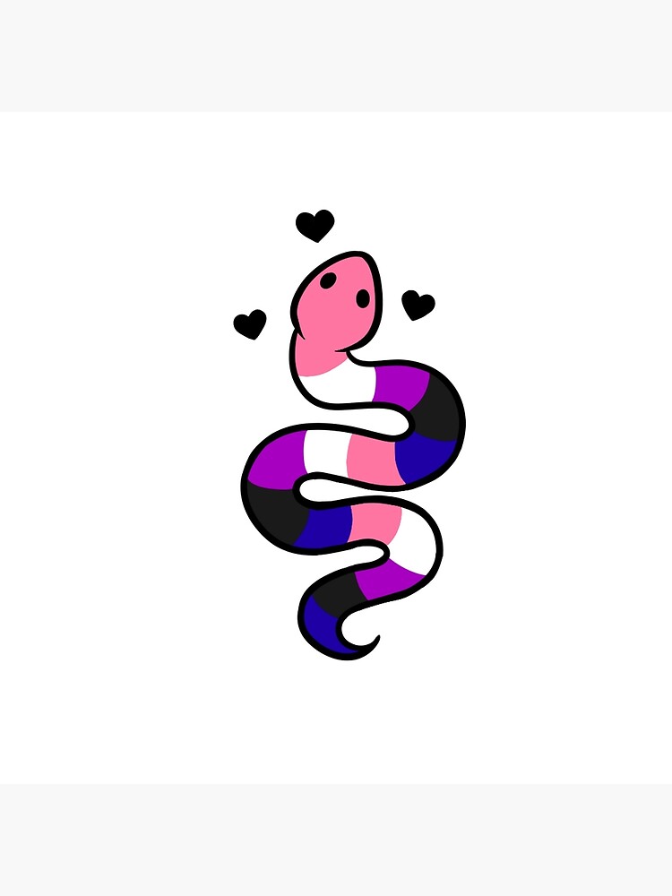 "Genderfluid Pride Snake v2" Poster by avesmx | Redbubble
