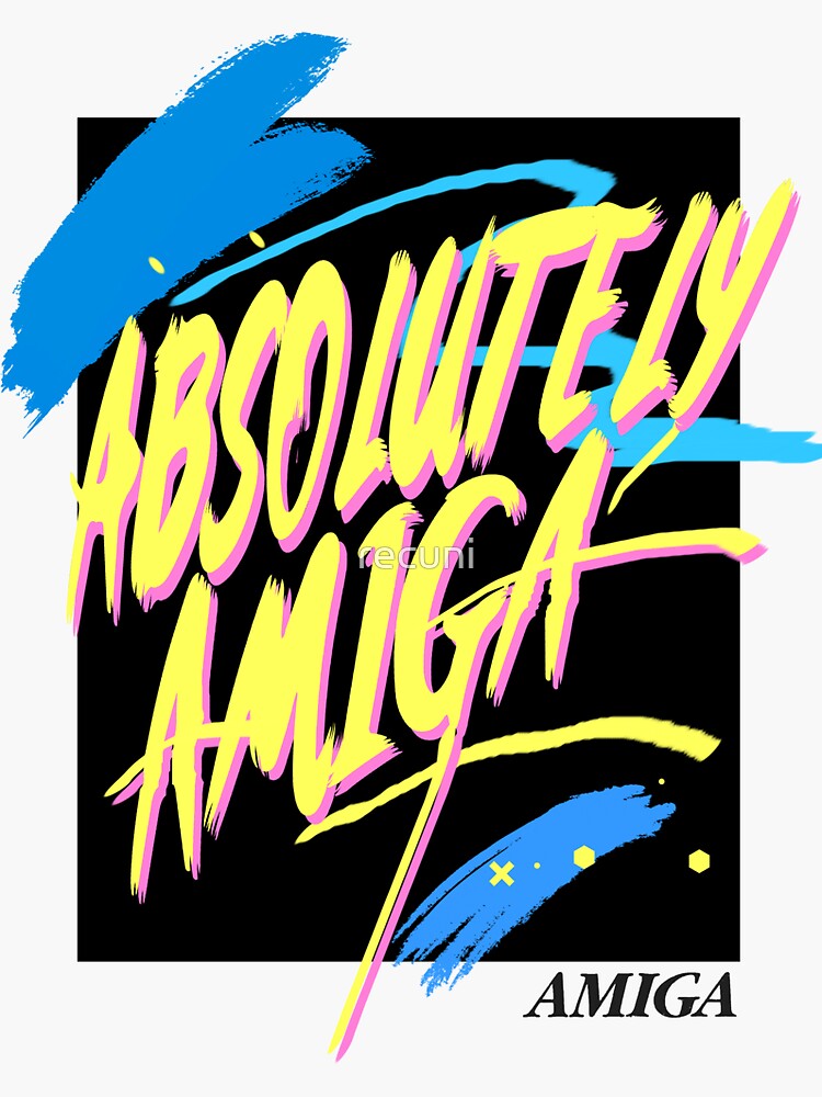 "'Absolutely Amiga' 1990 Amiga Gear" Sticker for Sale by recuni | Redbubble