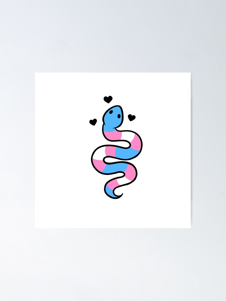"Trans Pride Snake v2" Poster for Sale by avesmx | Redbubble