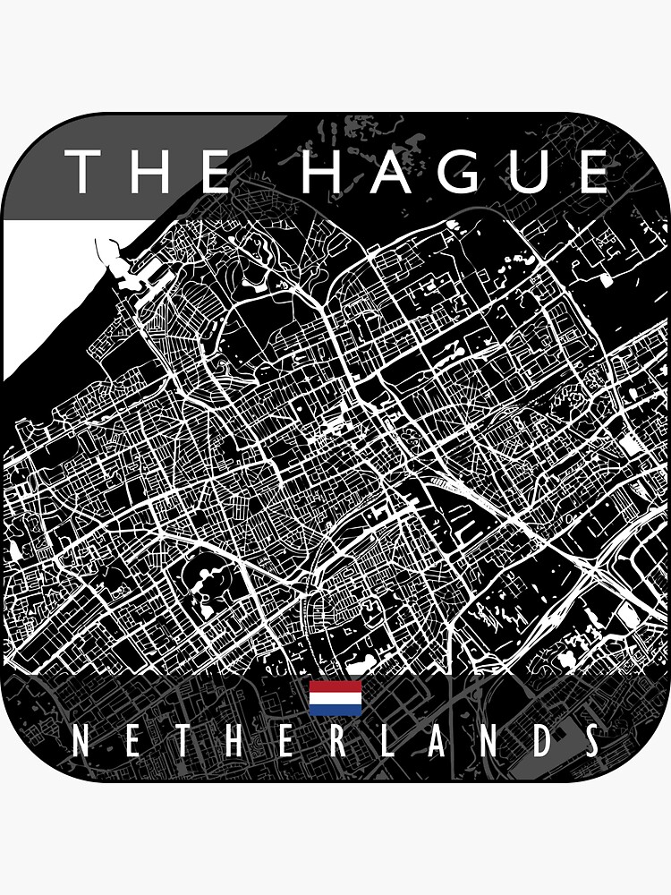 "THE HAGUE MAP NETHERLANDS" Sticker for Sale by hatimelhag | Redbubble