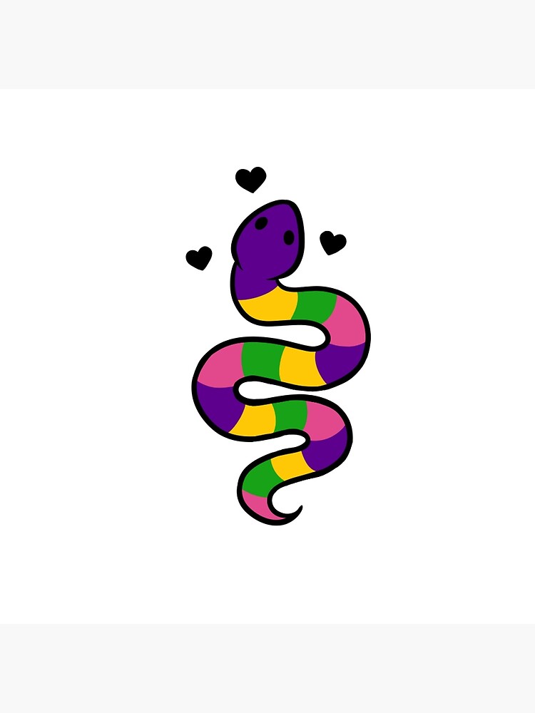 "Inclusive Lesbian Pride Snake v2" Poster for Sale by avesmx | Redbubble