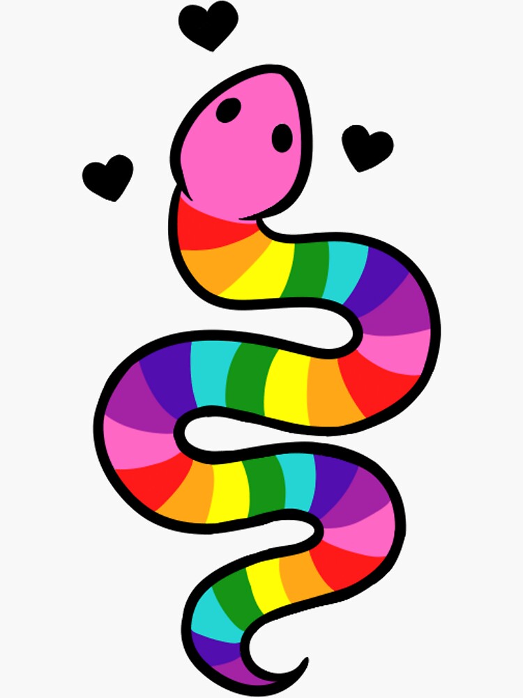 "Gay Pride Snake v2" Sticker for Sale by avesmx | Redbubble