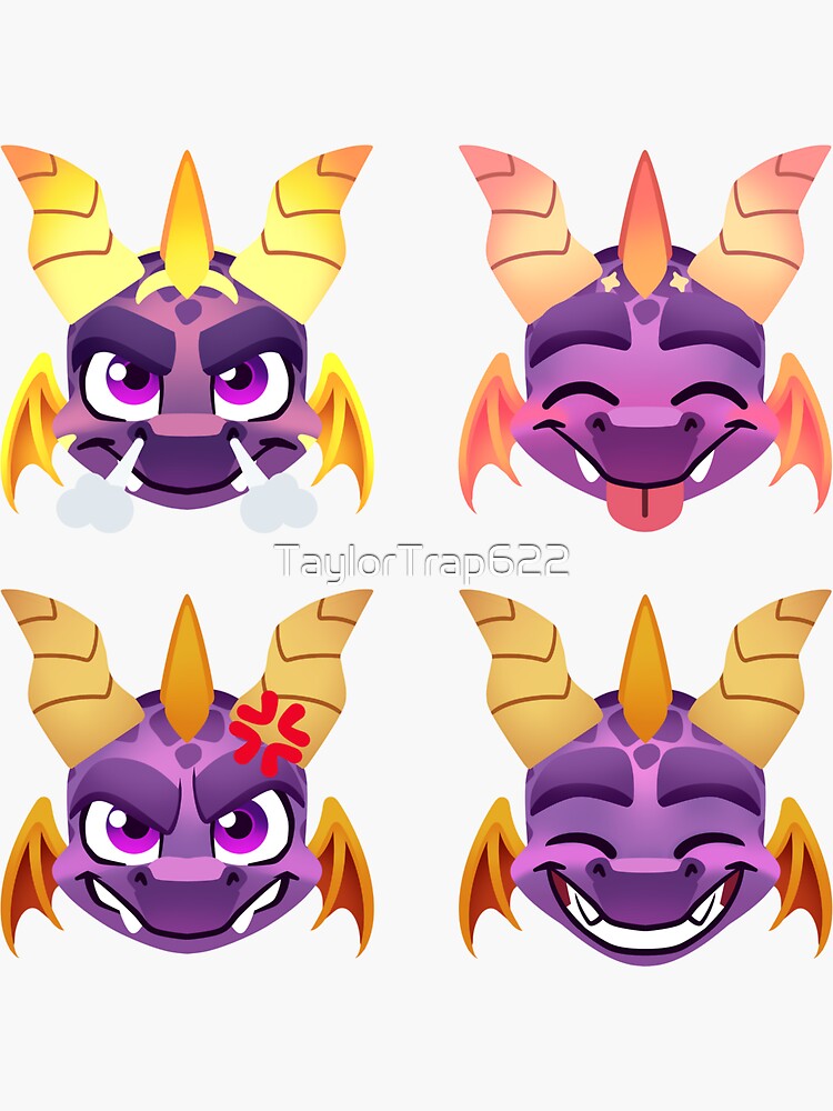 "Dragon Emote Sticker Set 2" Sticker for Sale by TaylorTrap622 | Redbubble