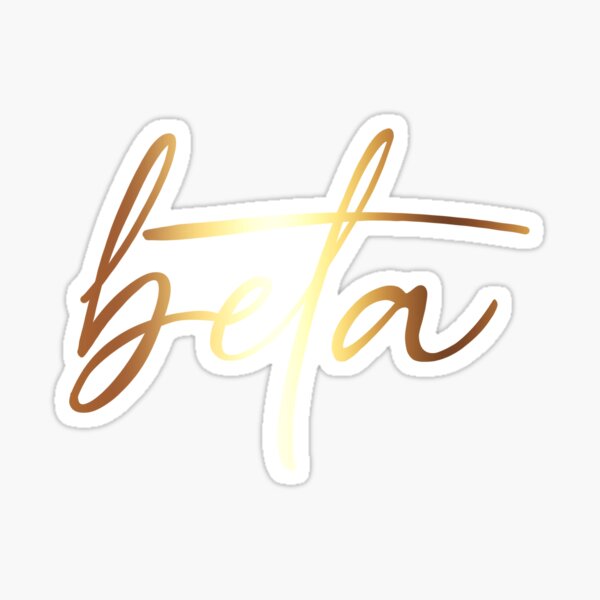 "Gold Beta Greek Letter" Sticker for Sale by PaperPuppy | Redbubble