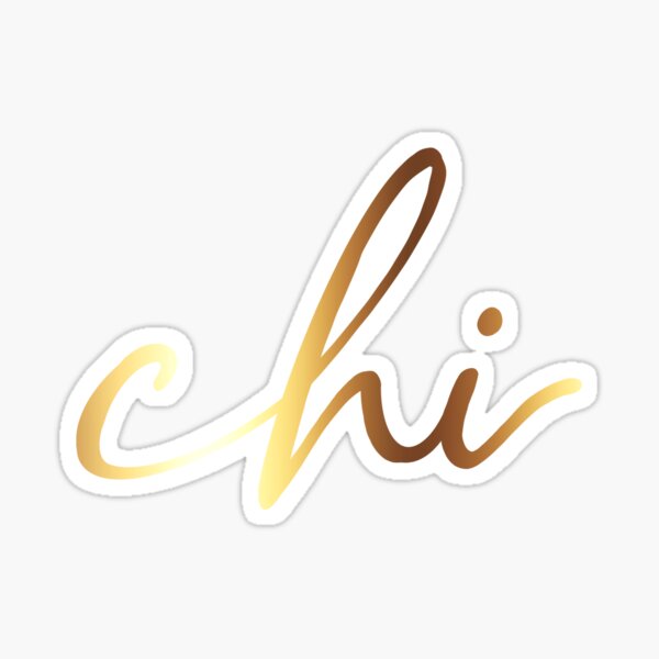 "Gold Chi Greek Letter" Sticker for Sale by PaperPuppy | Redbubble