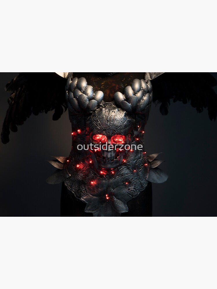 "Gladiator, silver armor skull with red eyes and led lights, metal ...