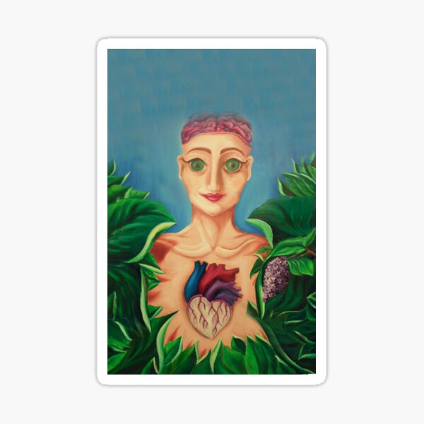 "Heart and brain" Sticker for Sale by HZSjostrom | Redbubble