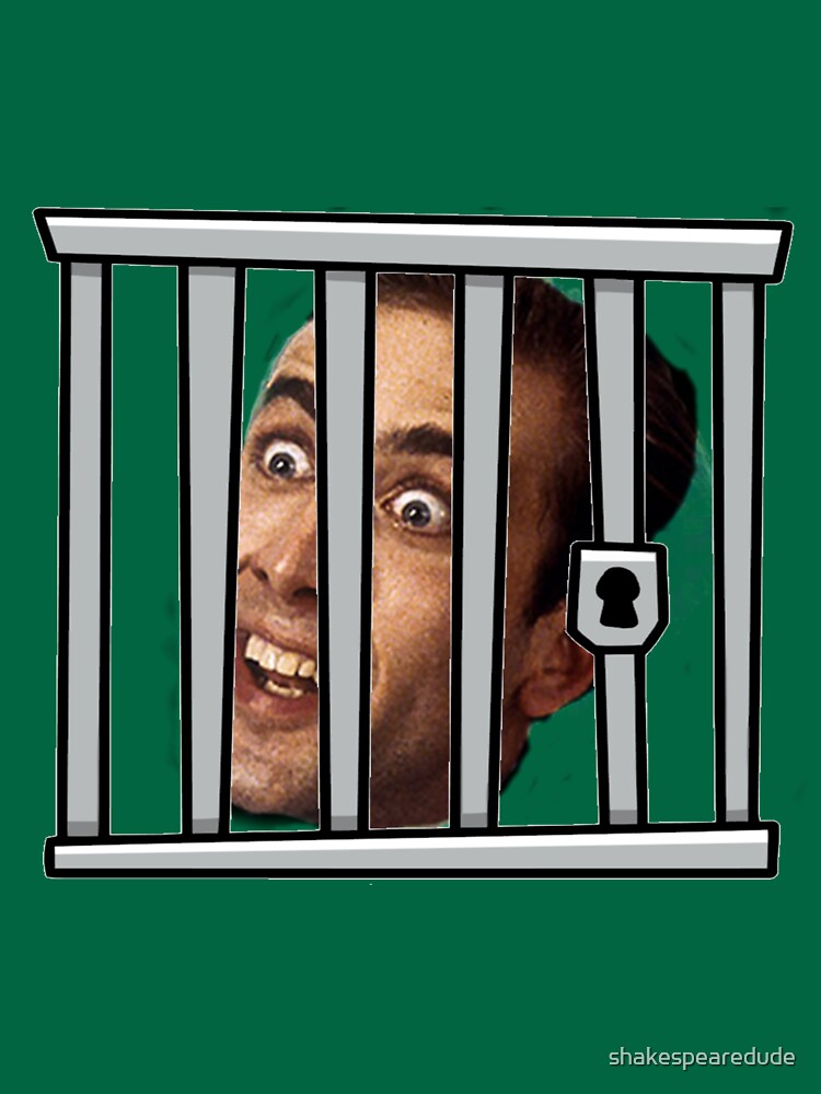 "Nicolas Cage - All Caged Up!" T-shirt for Sale by shakespearedude ...