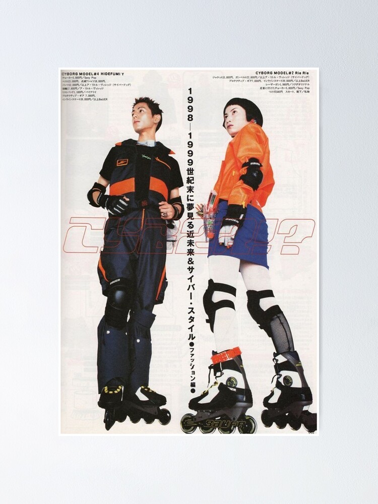 "y2k japanese futuristic cyber fashion magazine" Poster for Sale by ...
