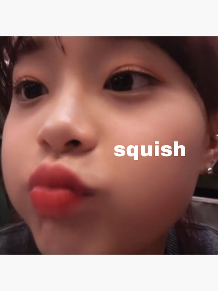 "chuu squishy cheeks sticker" Sticker for Sale by designsbychuu | Redbubble