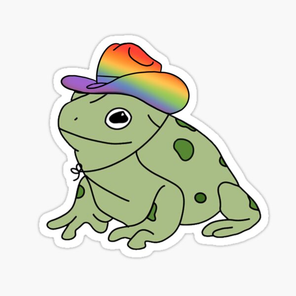 "Rainbow Cowboy Frog" Sticker for Sale by amyshira7 | Redbubble