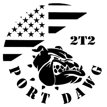 "USAF 2T2 Port Dawg Logo" Sticker for Sale by SabotUp | Redbubble