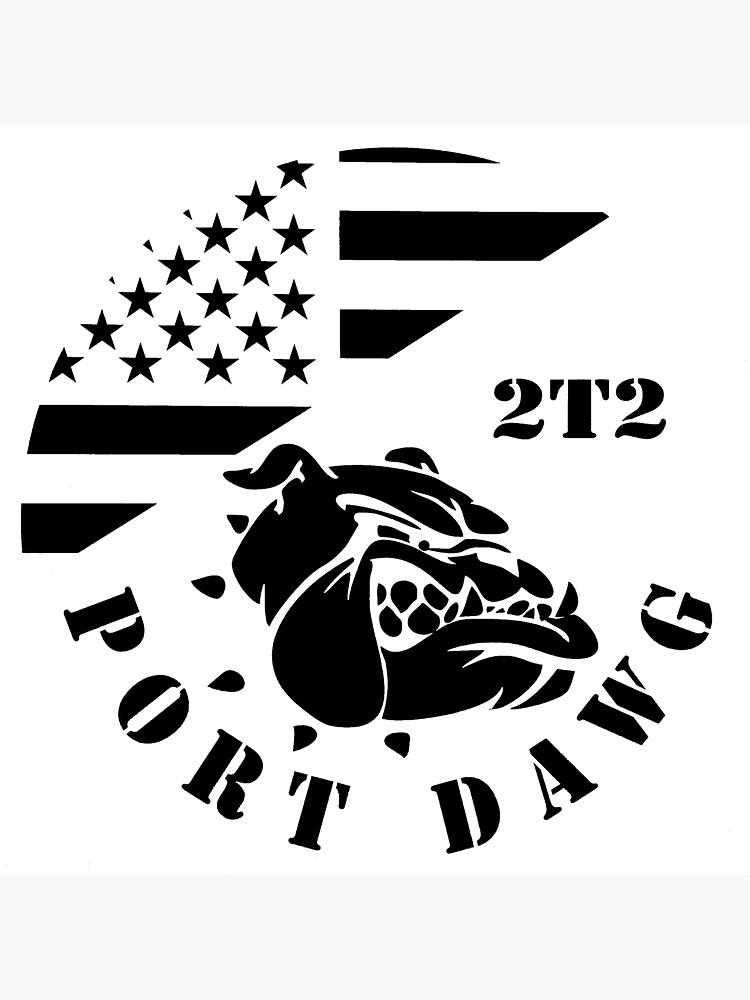 "USAF 2T2 Port Dawg Logo" Sticker for Sale by SabotUp | Redbubble