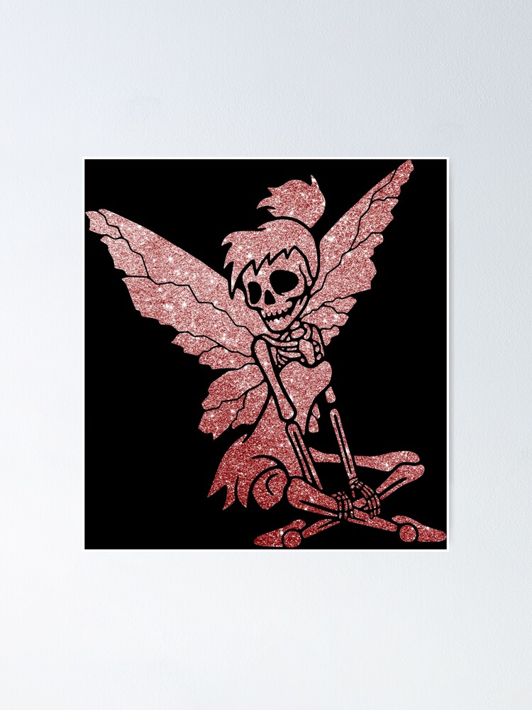 "Tinkerbell Inspired Skeleton Glitter, Winged skeleton Gothic Fairy ...