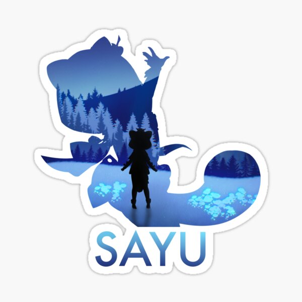 Pegatina «Diseño de silueta de Genshin Impact Sayu» de NatysDoodles ...