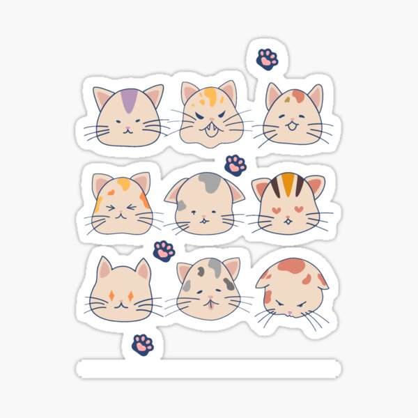 "cats emotion" Sticker for Sale by kook-shop | Redbubble