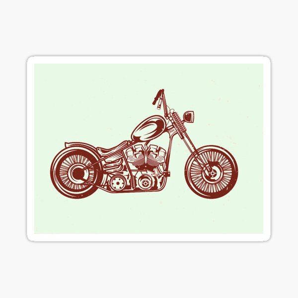"Classic Chopper" Sticker for Sale by sonnycosmics | Redbubble